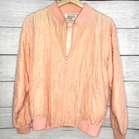 Lew Magram | Jackets & Coats | Lew Magram Vintage 0 Silk Peachy Pink ...